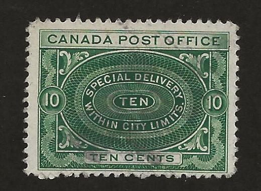 Canada SC# E1 FVF/U | Canada, Special Delivery Stamp / HipStamp