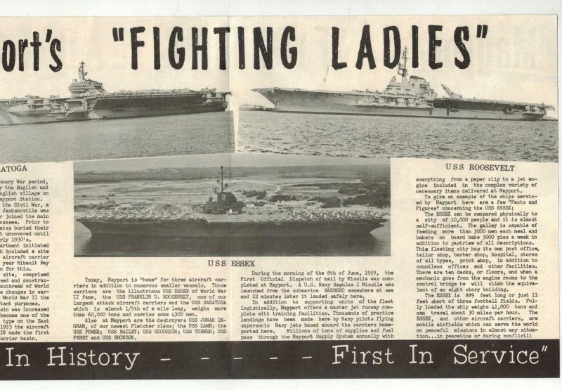 1959 Mayport Florida Naval Station Missile Mail + Pamphlet + Submarine ...