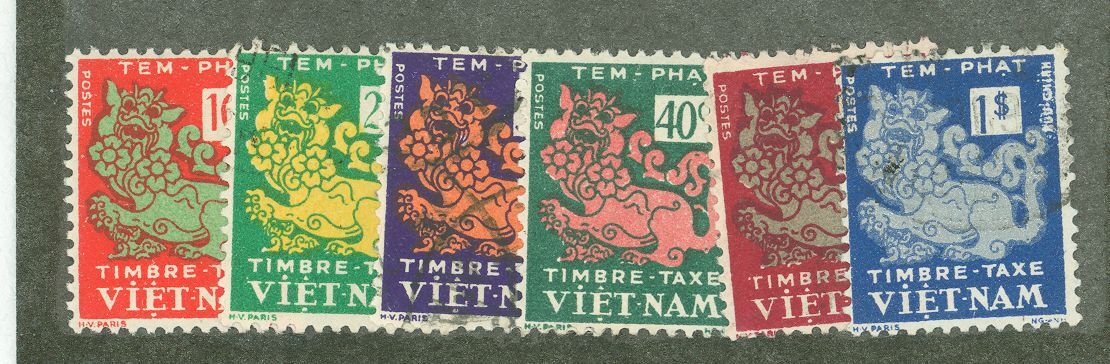 Vietnam/South (Empire/Republic) #J1-J6 Single (Complete Set) | Asia ...