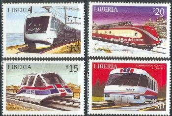 Liberia 2001, Railways 4v, Amtrak X-200, MNH | Africa - Liberia, Stamp ...