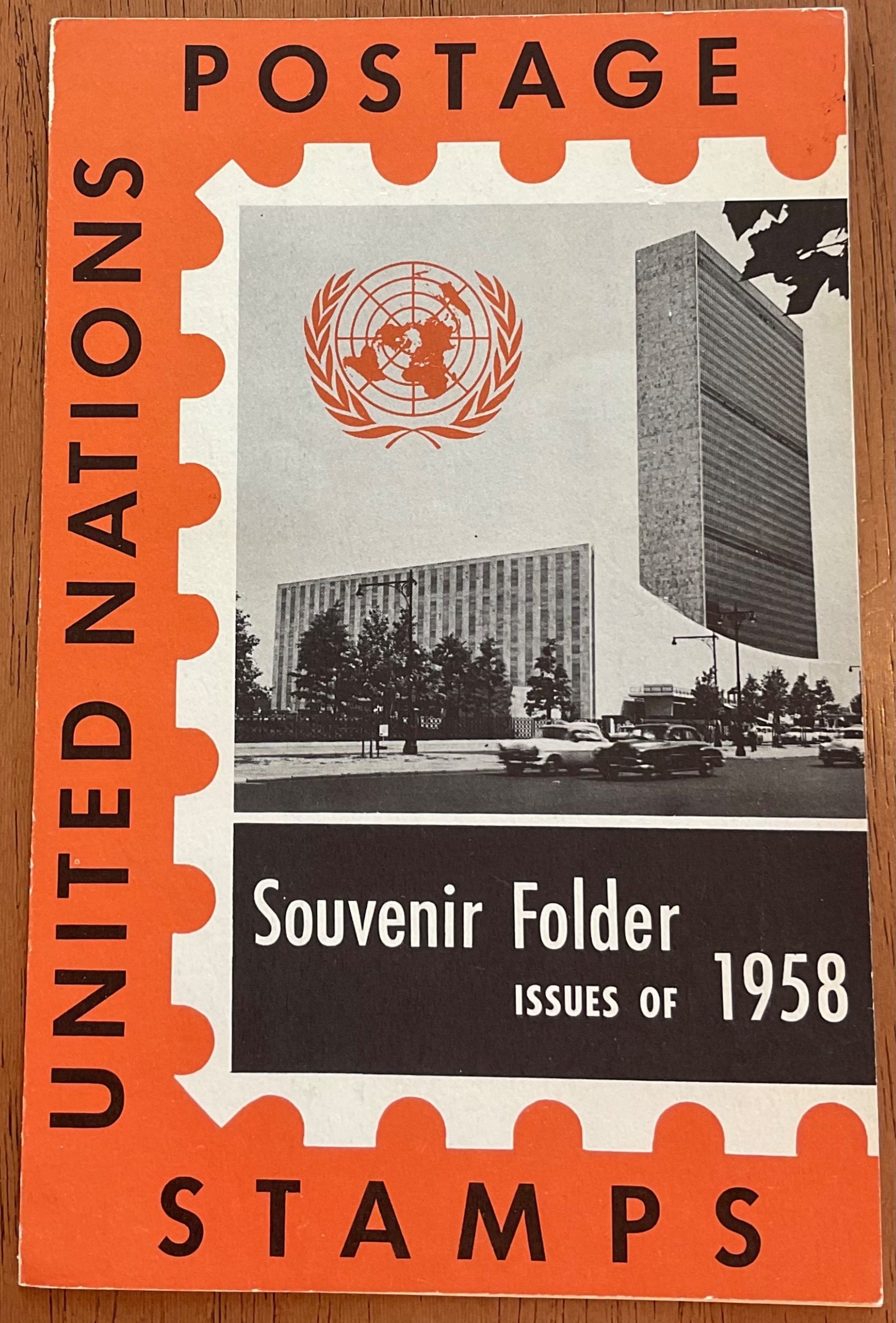 United Nations #59-68 1958 Souvenir Folder STAMPS “Pasted” to Folder ...