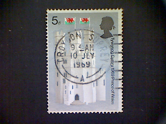 Great Britain, Scott #596, used(o), 1969, Prince of Wales Investiture ...