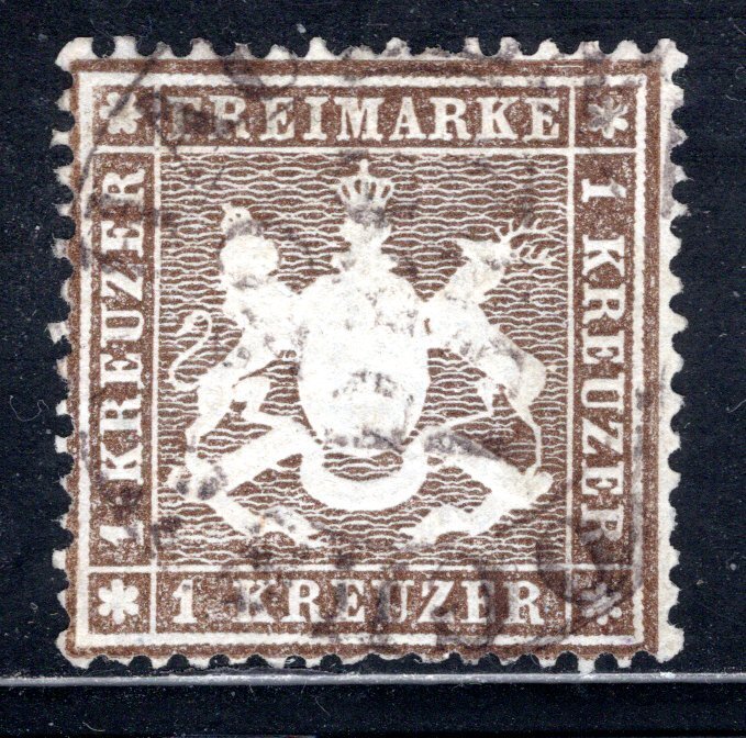 Wurttemberg #23 signed twice, Used, VF, CV $275.00 ... 7020023 | Europe ...