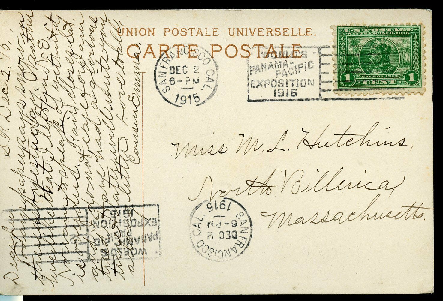 United States 1915 Postcard Argentine PAV Franked With 1c Panama ...