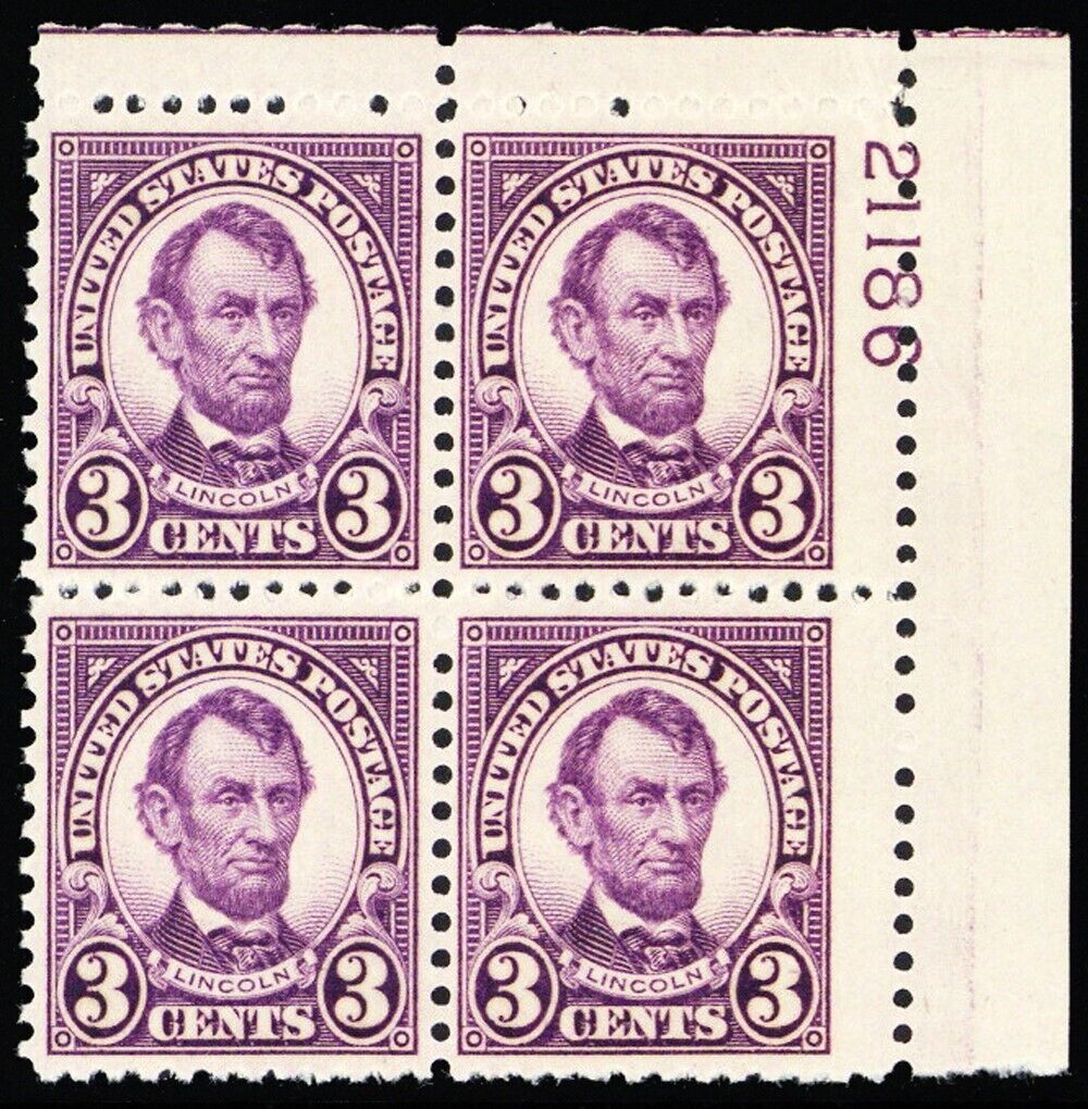 635, Mint NH 3¢ With PL# Captured Error * Stuart Katz | United States ...