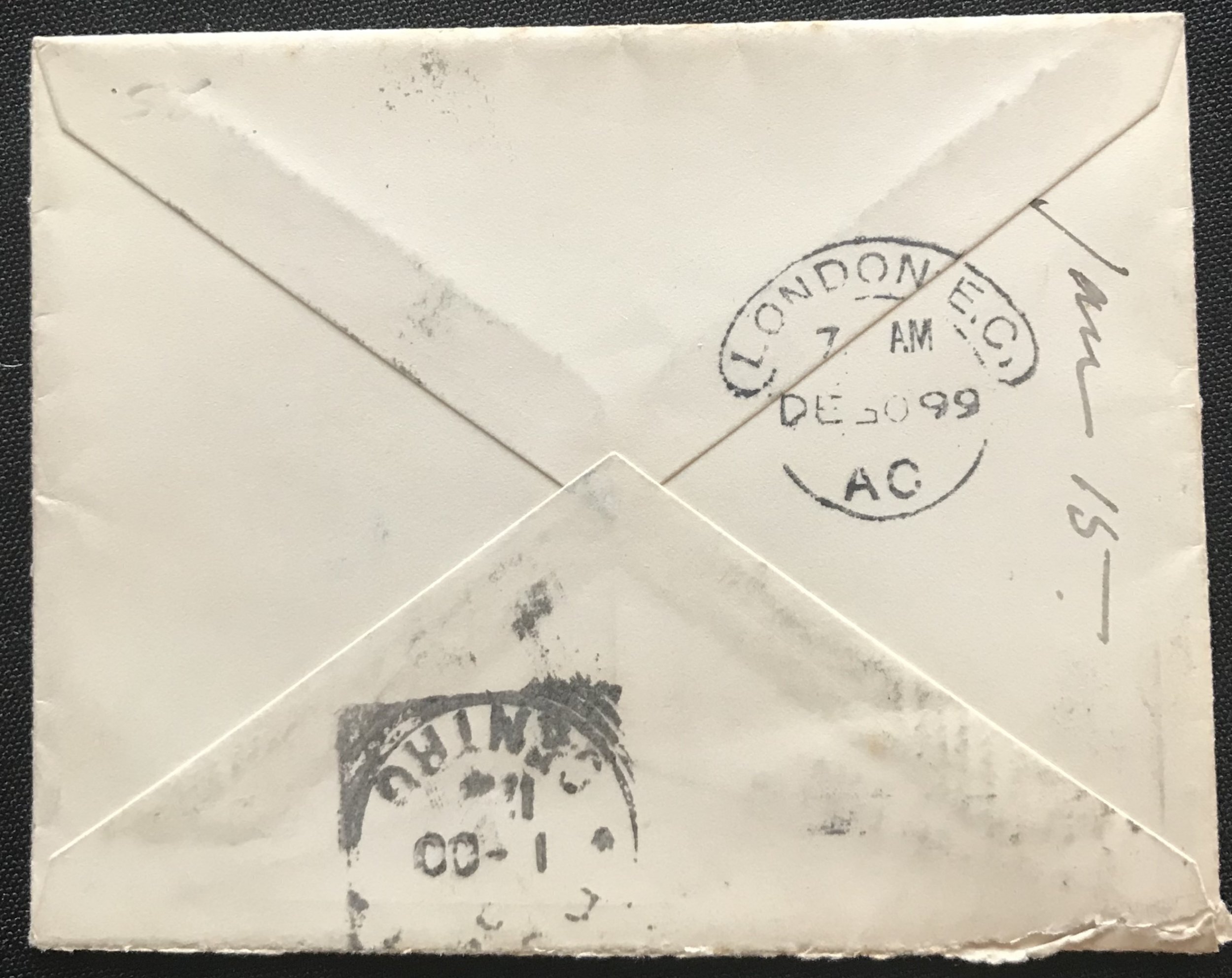 US #281 Forwarded Cover New Bedford MA to London to Rome? 12/16/1899 LB ...