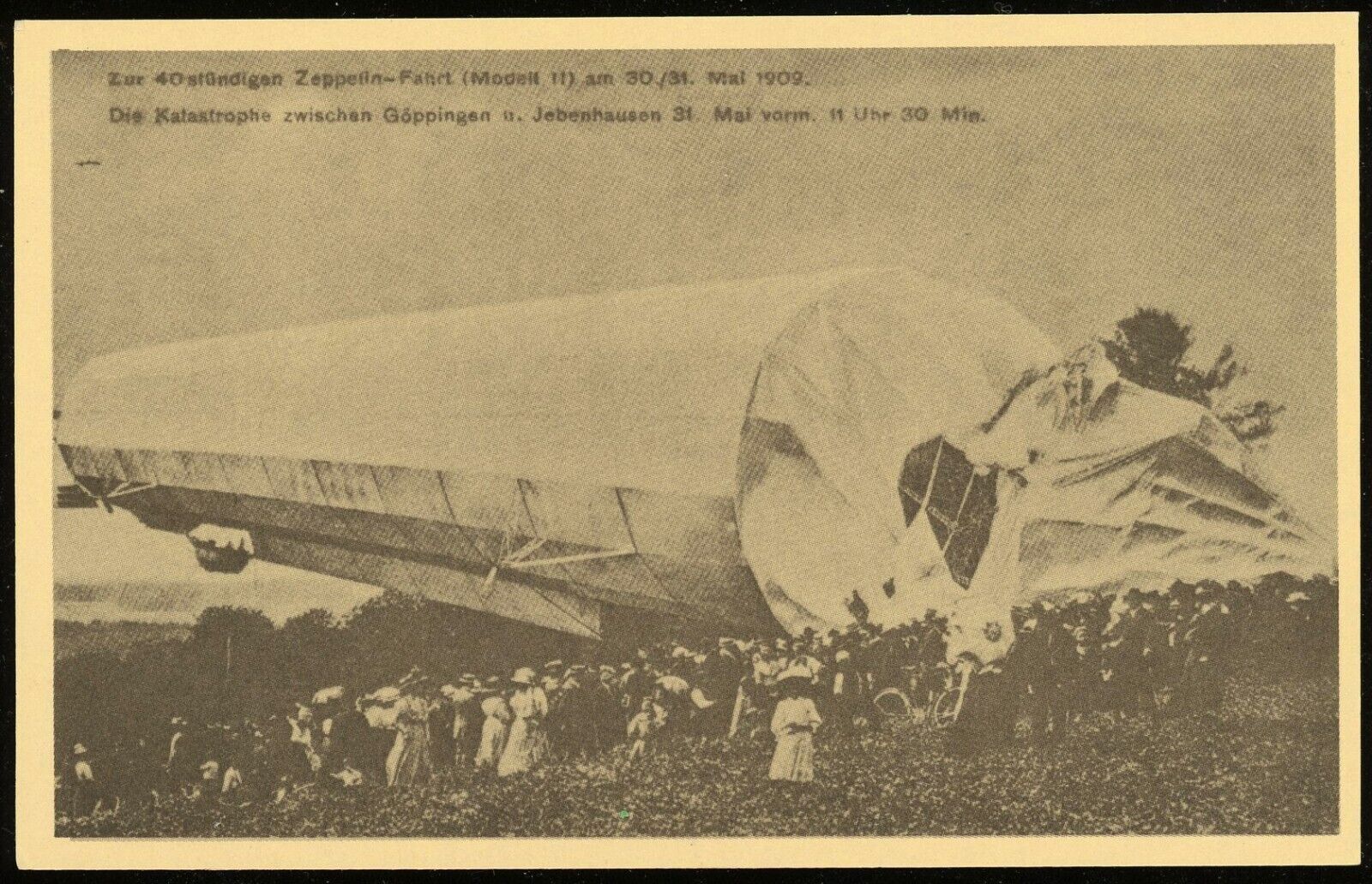 Graf Zeppelin Airship Luftschiff Crash Photo Postal Card Europe Germany ...