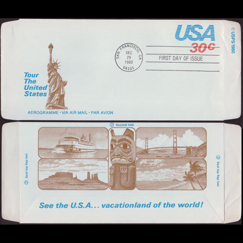 U.S.A. 1980 - Aerogramme - Tour The United States | United States ...