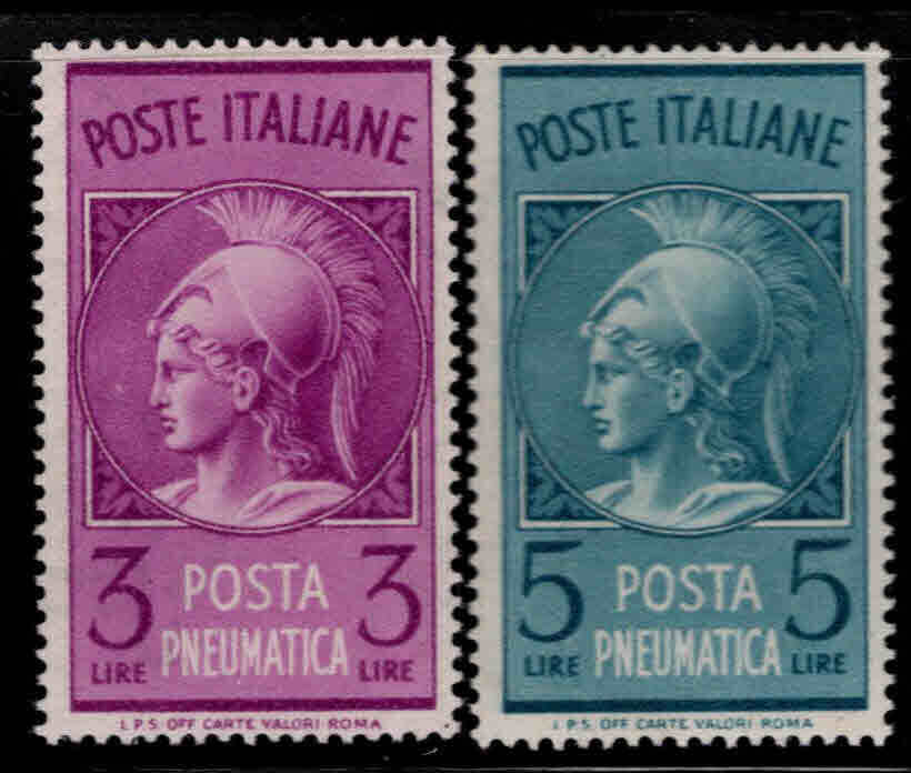 Italy Scott D19-D20 Minerva pneumatic mail set impressive design ...