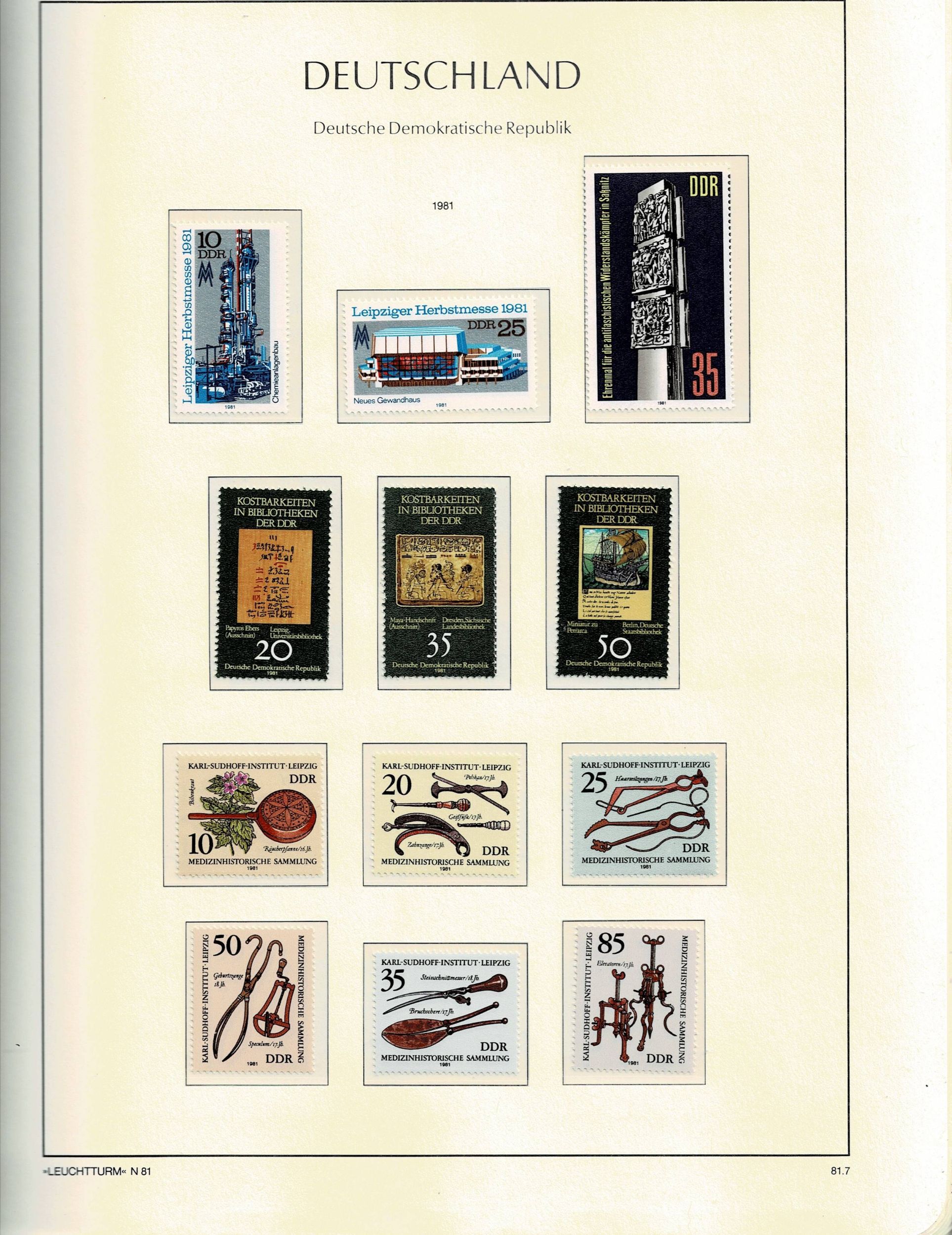 1980 – 1989 Germany DDR Collection in Red Binder | Europe - Germany ...