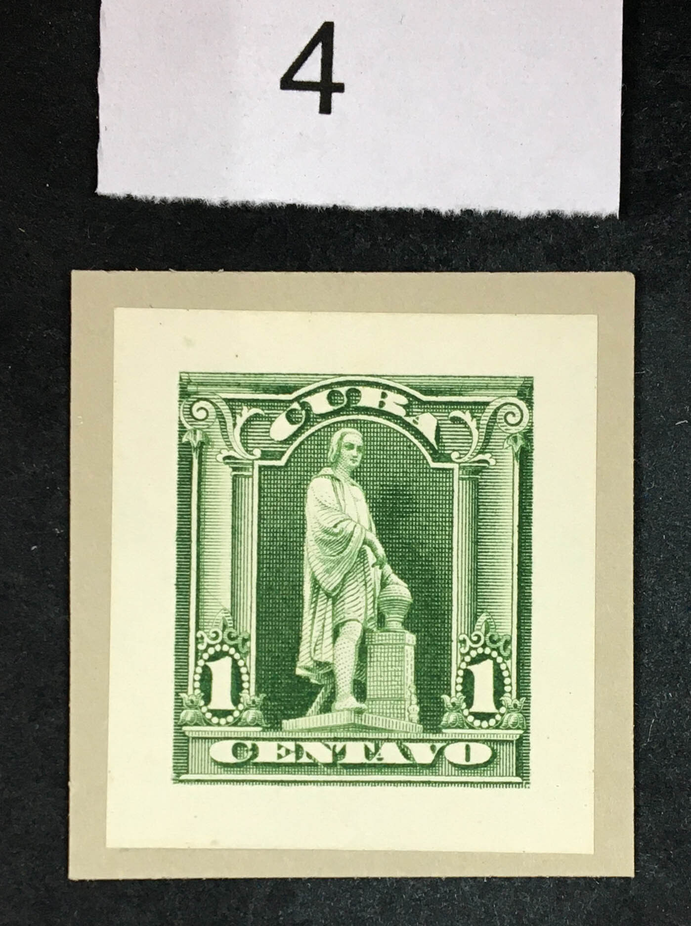 US Stamps Cuba # 227p2 Small DIE Proof on Wove From Roosevelt Album ...