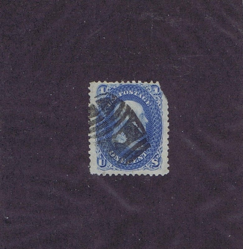 Scotts# 63 Used 1 Cent, 1861, Barrel Fancy Cancel of Waterbury CT, PF ...