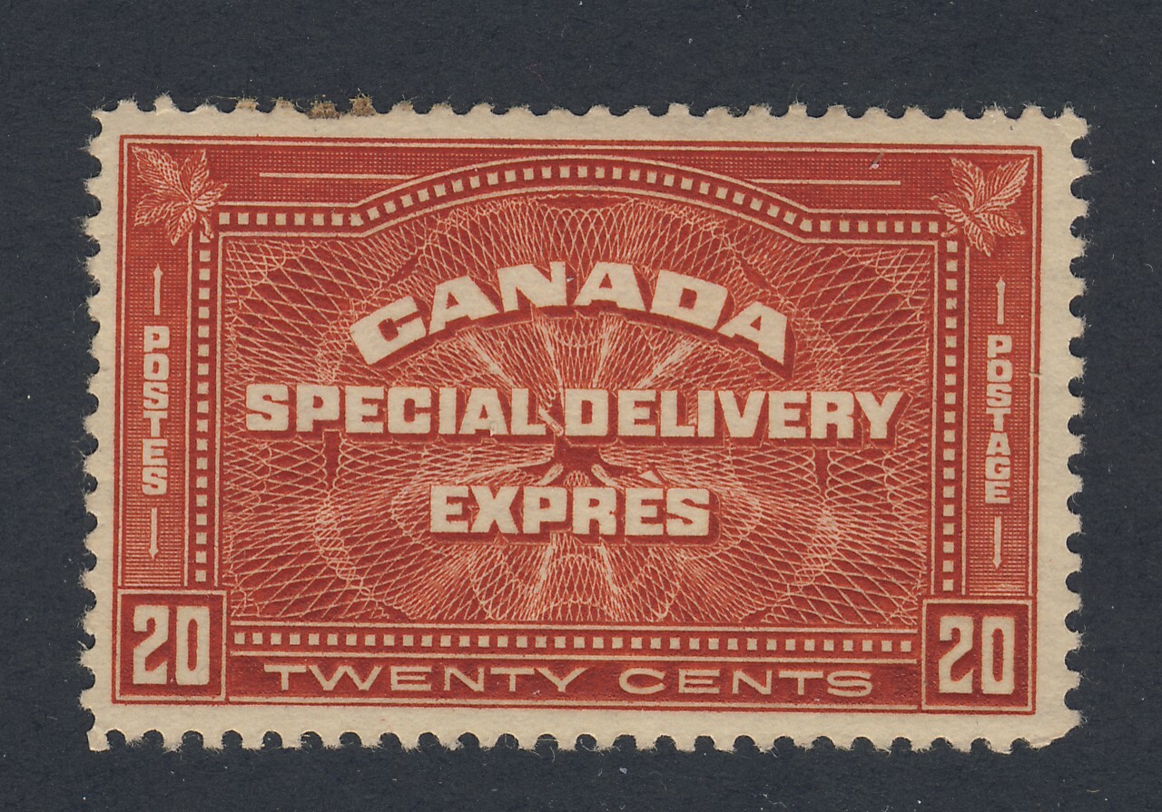 Canada Special Delivery stamp #E4-20c MH Fine Guide Value = $30.00 ...