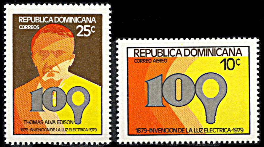 Dominican Republic 817,C300, MNH, Thomas Edison and Centennial of Light ...