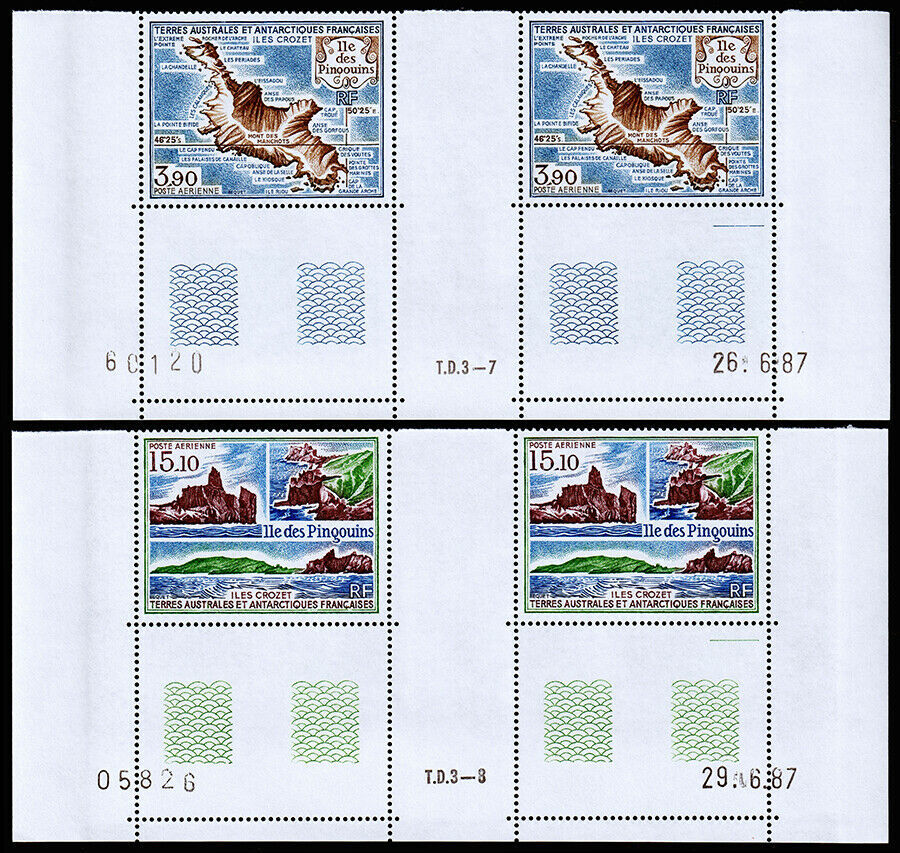 French Southern & Antarctic Terr. Scott C100-C101 Gutter Pairs(1988 ...