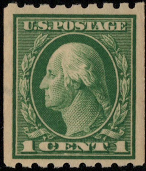 US #410 VF mint never hinged, super nice, freshly broken from a roll ...