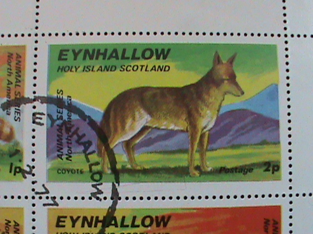 Eynhallow Scotland Stamp:1977 Wild Animals Cto- MNH - Mini Sheet ...