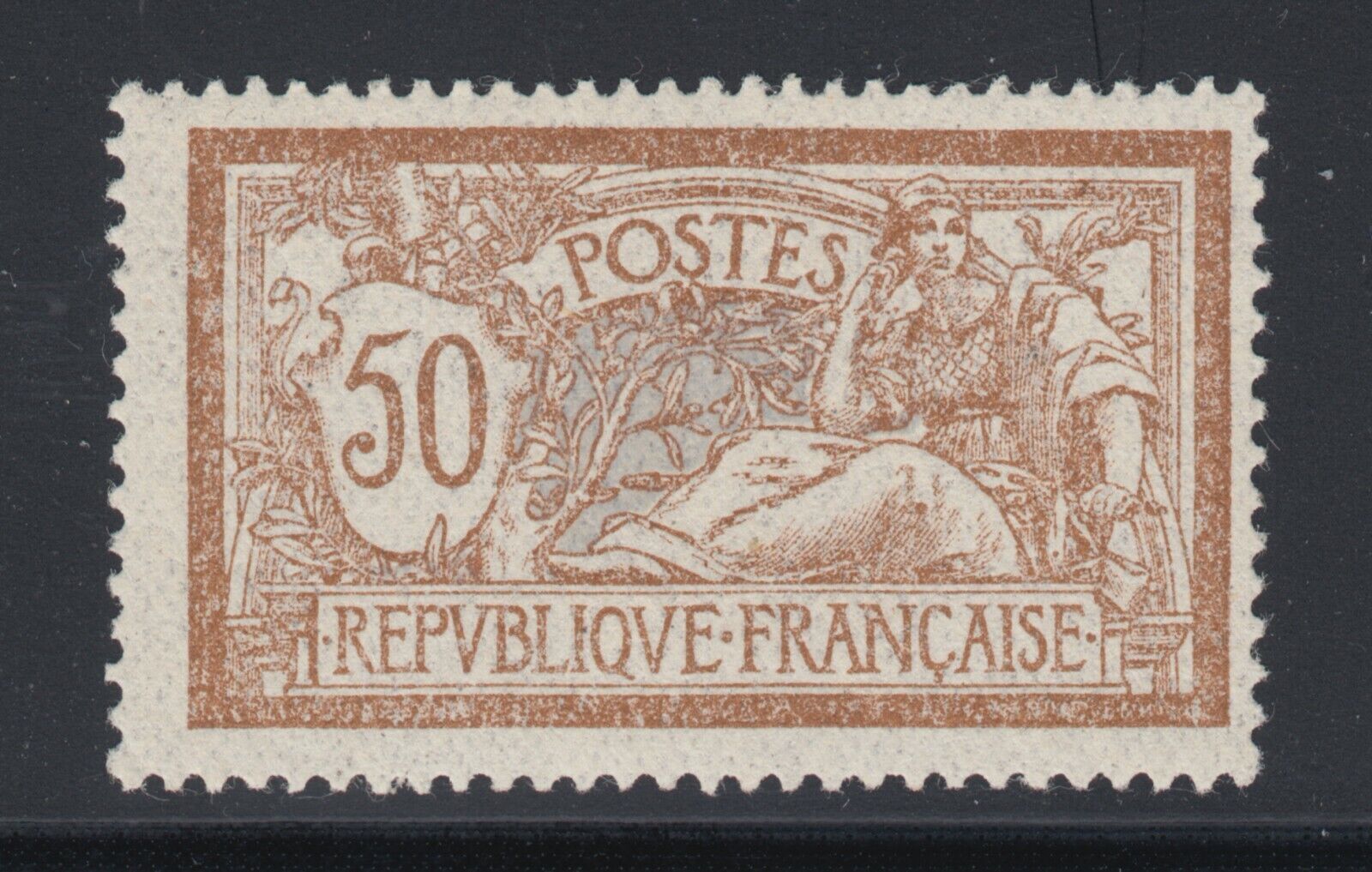 France Sc 123 MLH. 1900 50c Merson on white paper, fresh, well centered ...