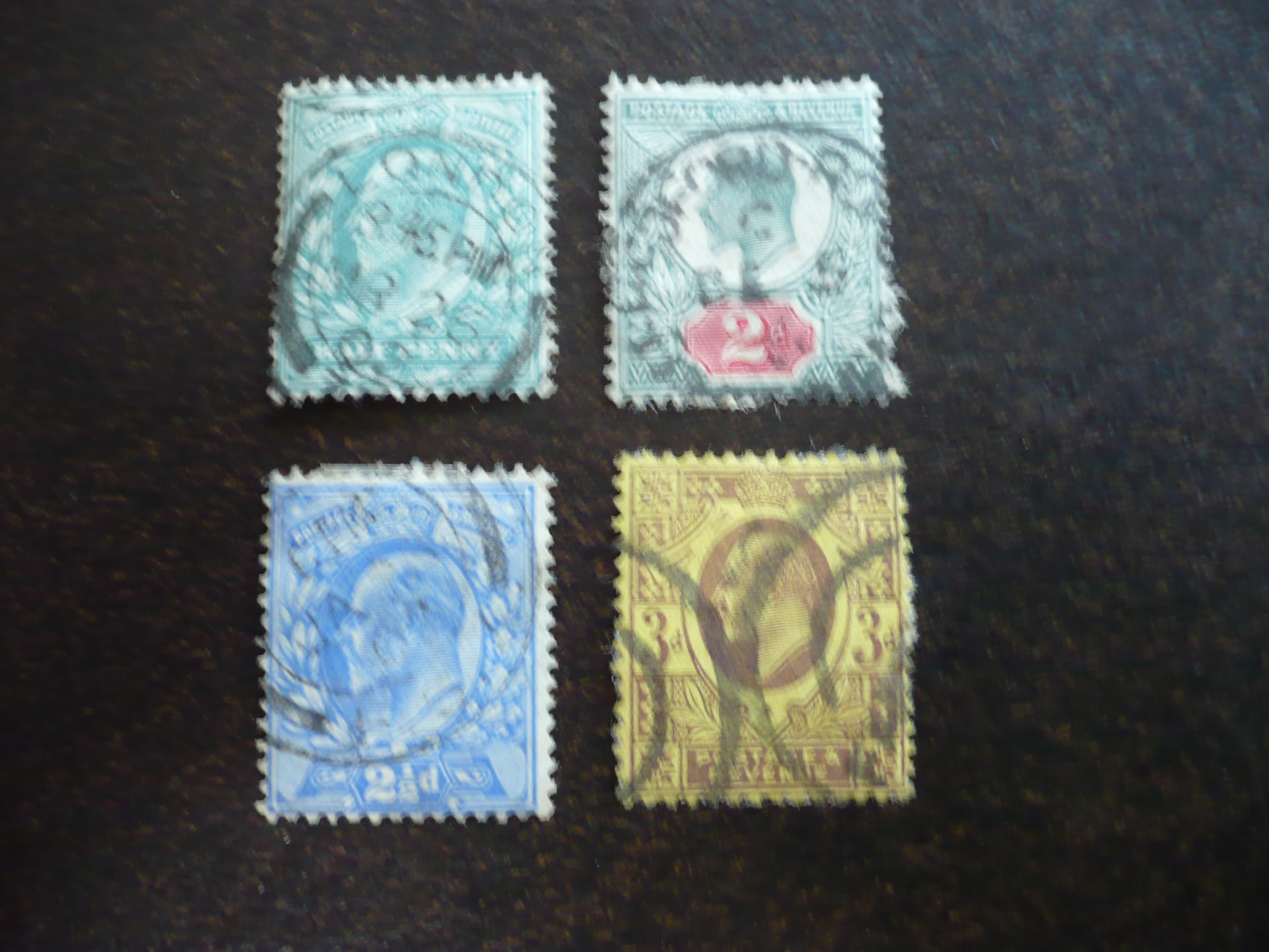 Stamps - Great Britain - Scott# 127,130-132 - Used Part Set of 4 Stamps ...