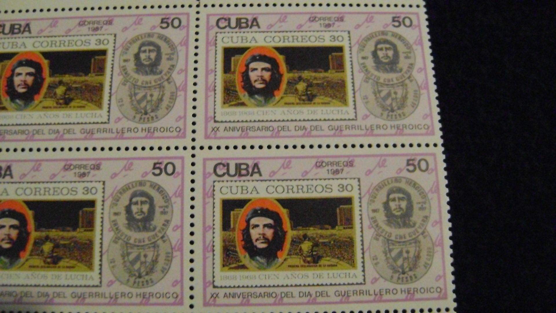 Cuba-(-1987-)-Sc.# 2965-Che Guevara-Block of 8 Stamps=Mnh | Caribbean ...
