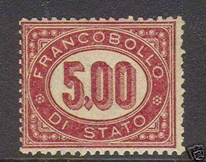 ITALY Sc# o7 Francobollo Di Stato nice sound stamp MH | Europe - Italy ...