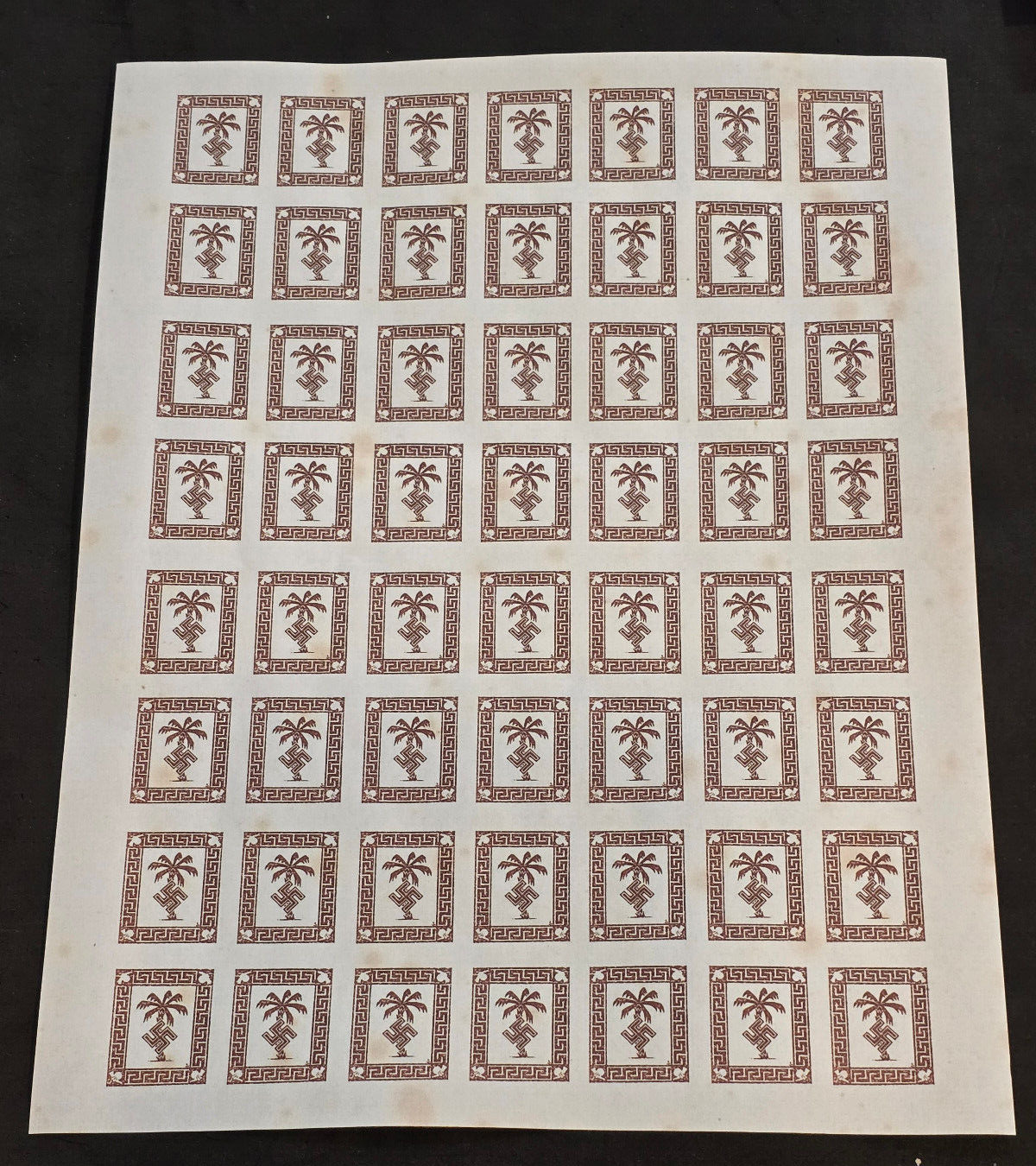 DAK AFRIKA KORPS PALM FELDPOST Nazi German Third Reich stamp sheet WW2 ...