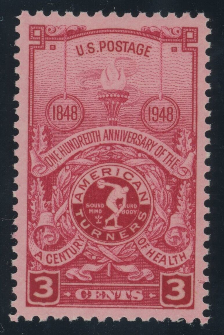 US Stamp #979 American Turners 3c - PSE Cert - VF-XF 85 - MNH - SMQ $10 ...