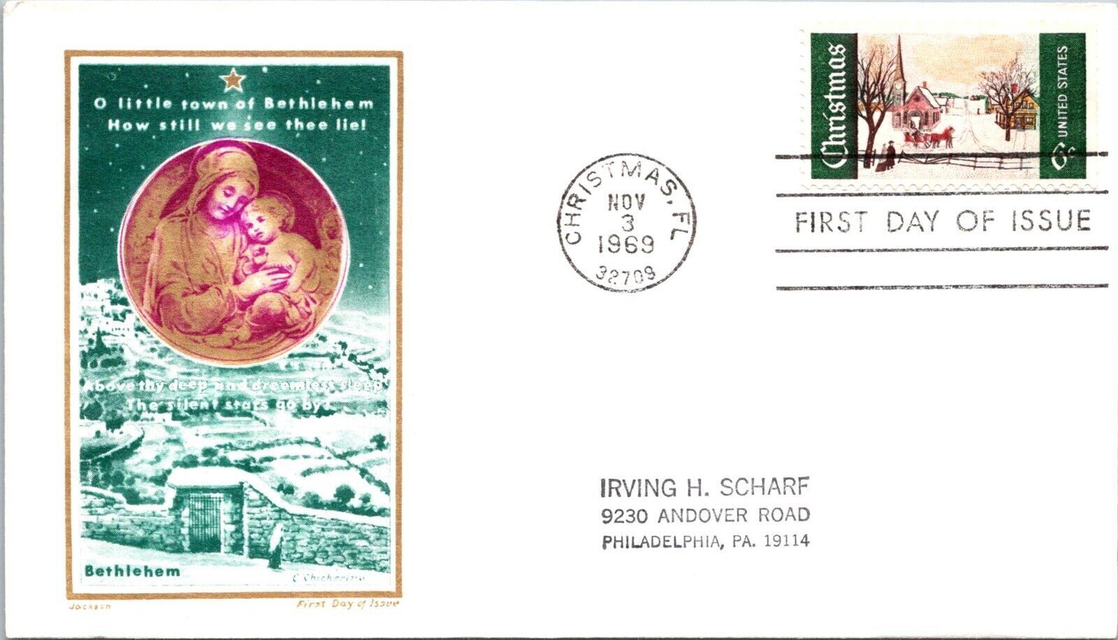 FDC 1969 SC #1384 Jackson Cachet - Christmas, FL - Single - F78654 ...