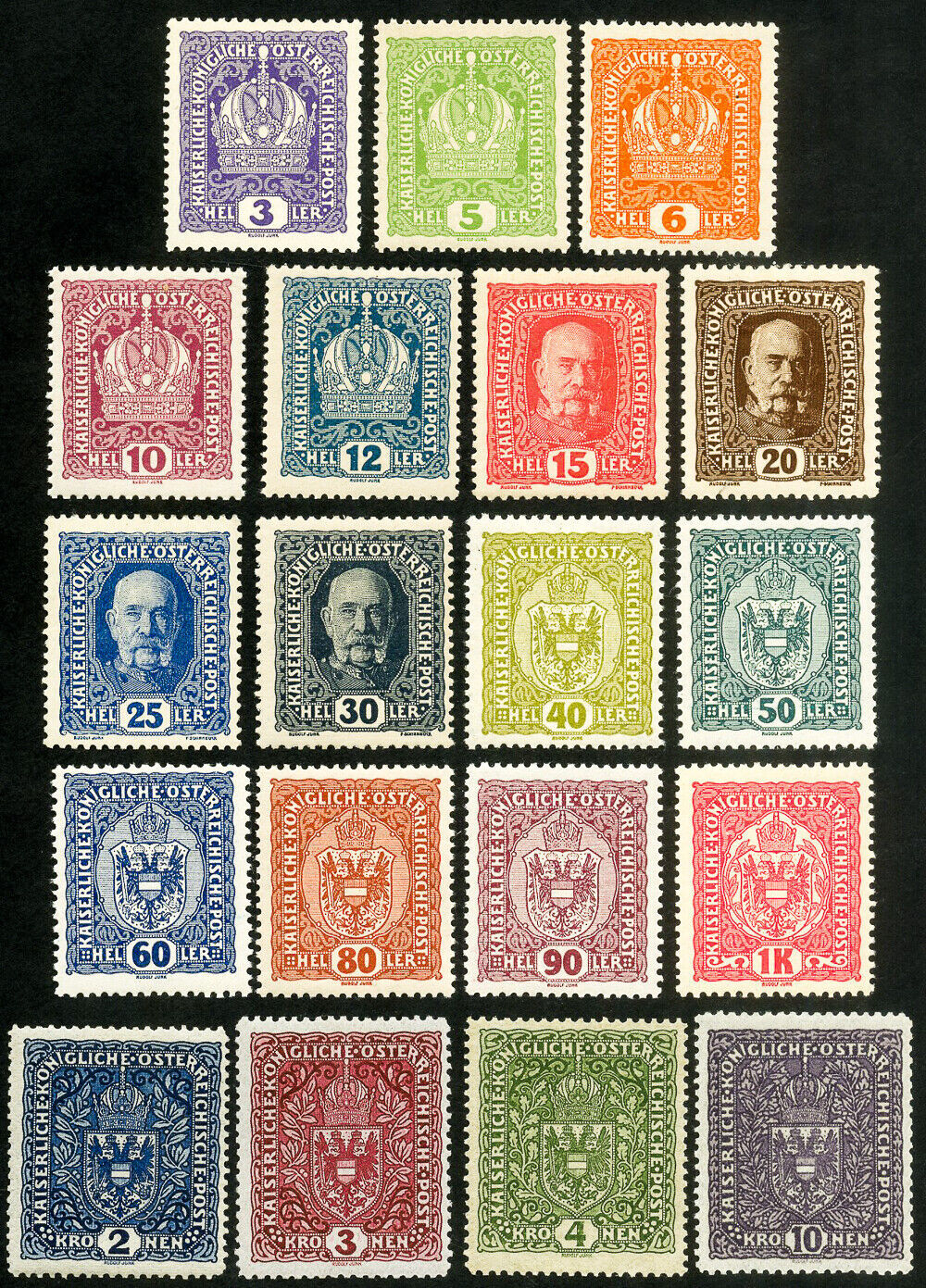 Austria Stamps # 145-63 MLH VF Scott Value $82.00 | Europe - Austria ...