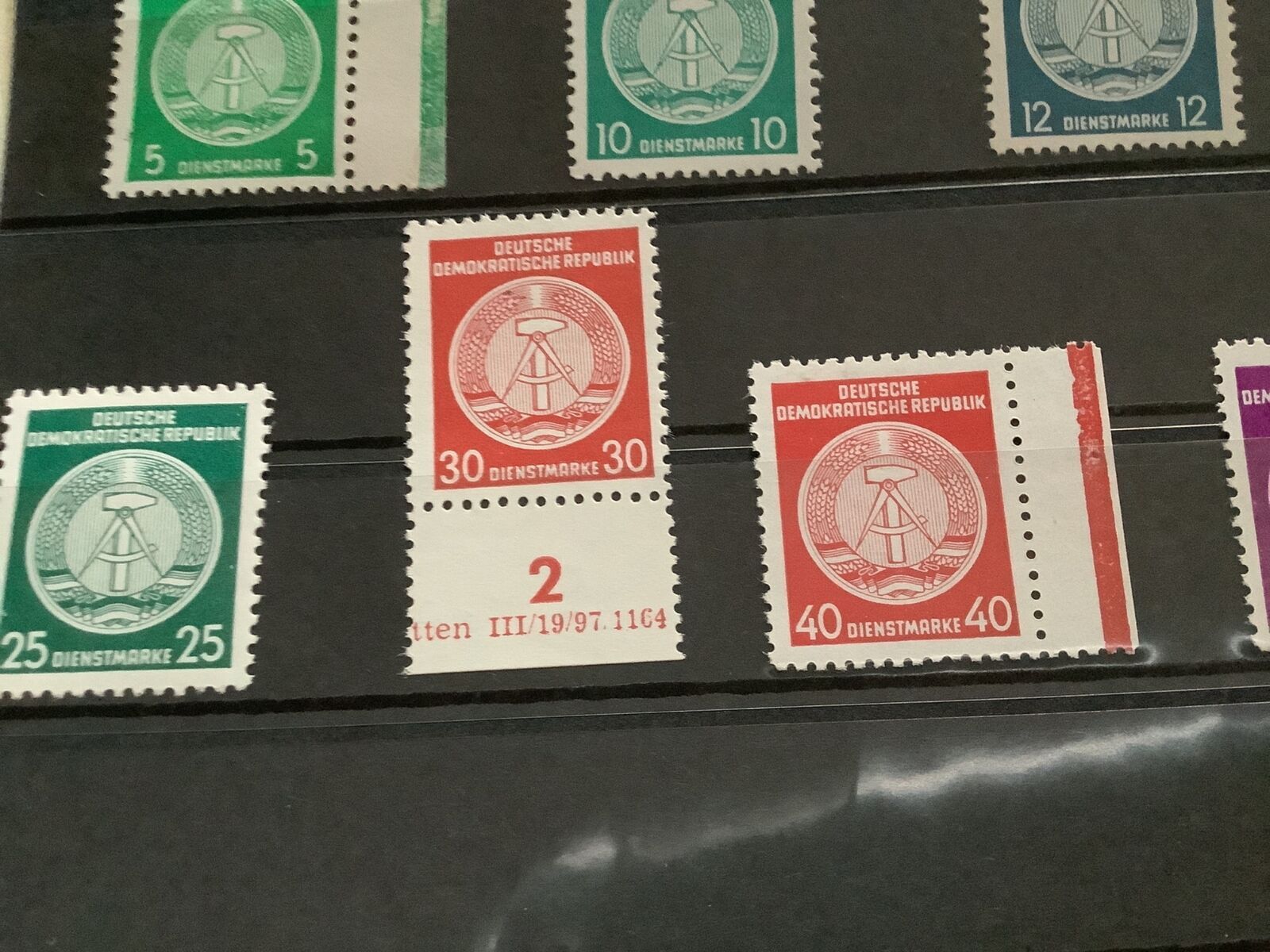 German Democratic Republic mint never hinged officials stamps Ref A310 ...