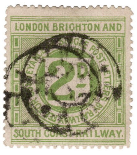 (I.B) London Brighton & South Coast Railway : Letter Stamp 2d ...