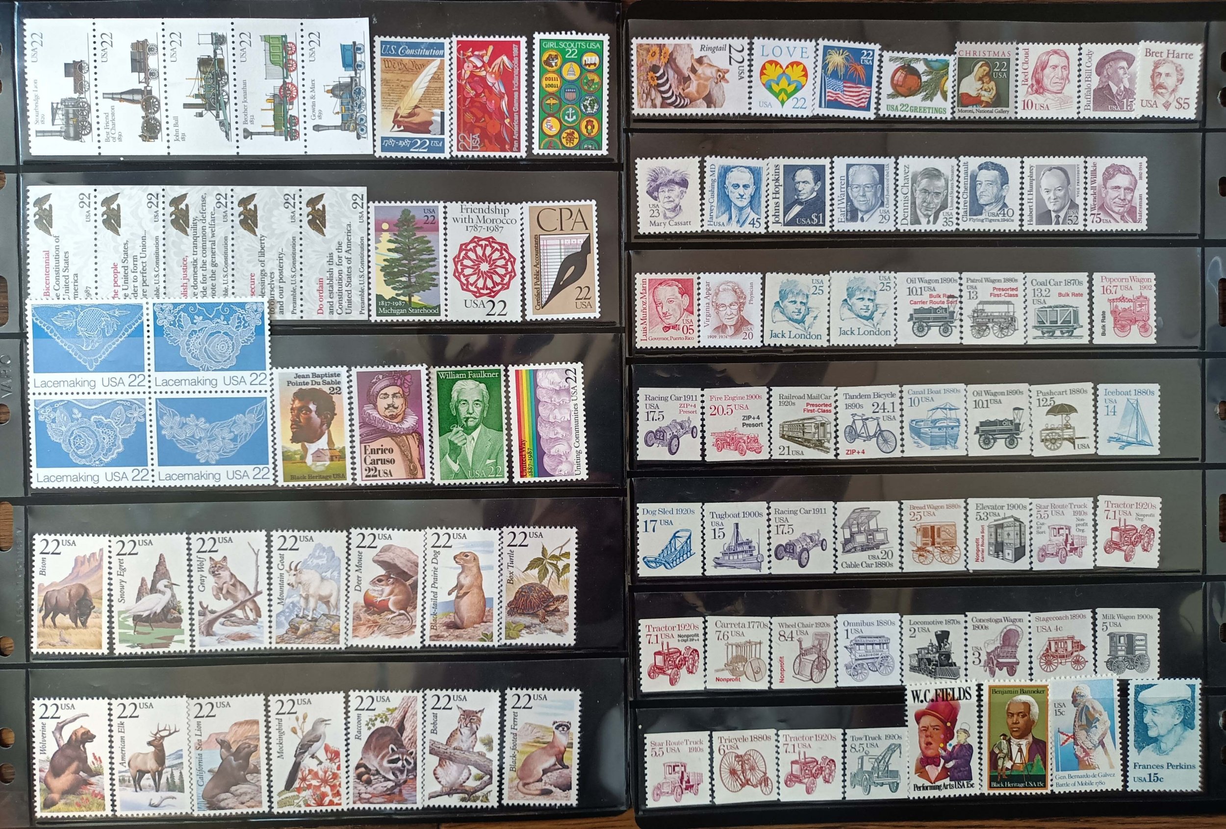 US Starter Collection including Front of Book - Unused - 1986-1987 ...