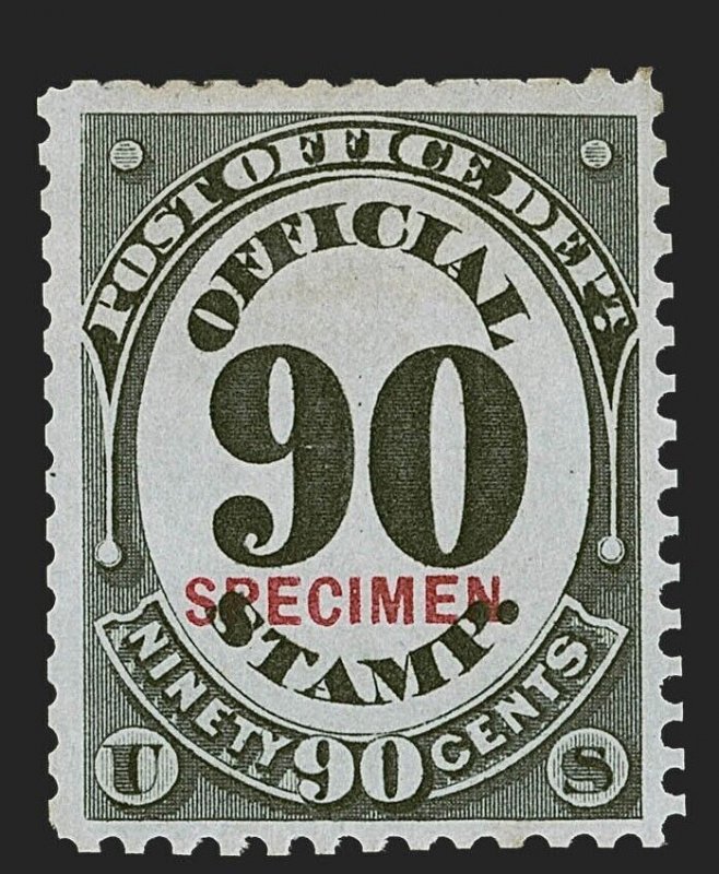 US Stamps #O56S Post Office 90c Official Specimen CAT. $1,600 LOT ...