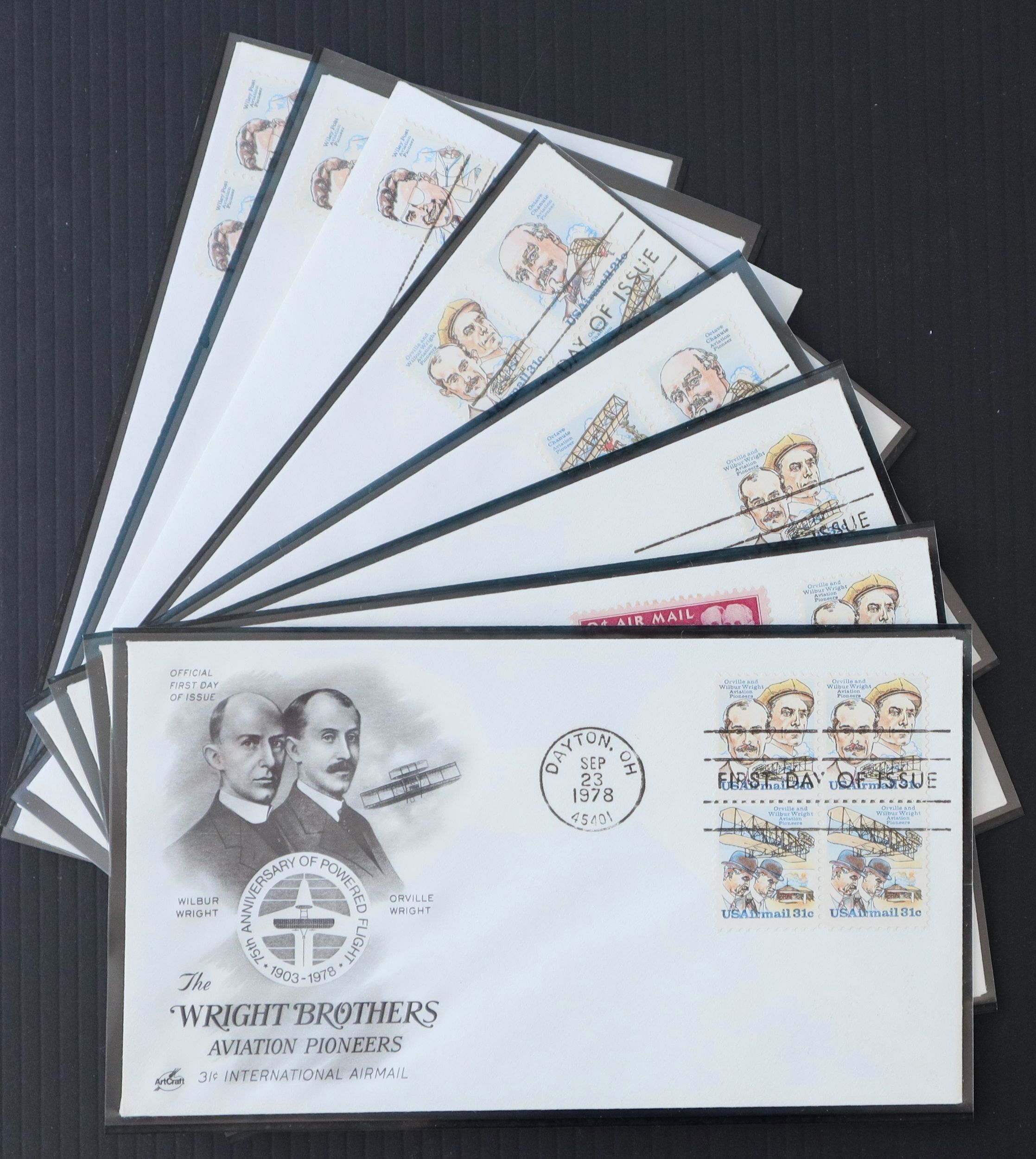 U.S. Used Stamp Scott #C91-C96 21c/31c Aviation Lot of 8 First Day ...