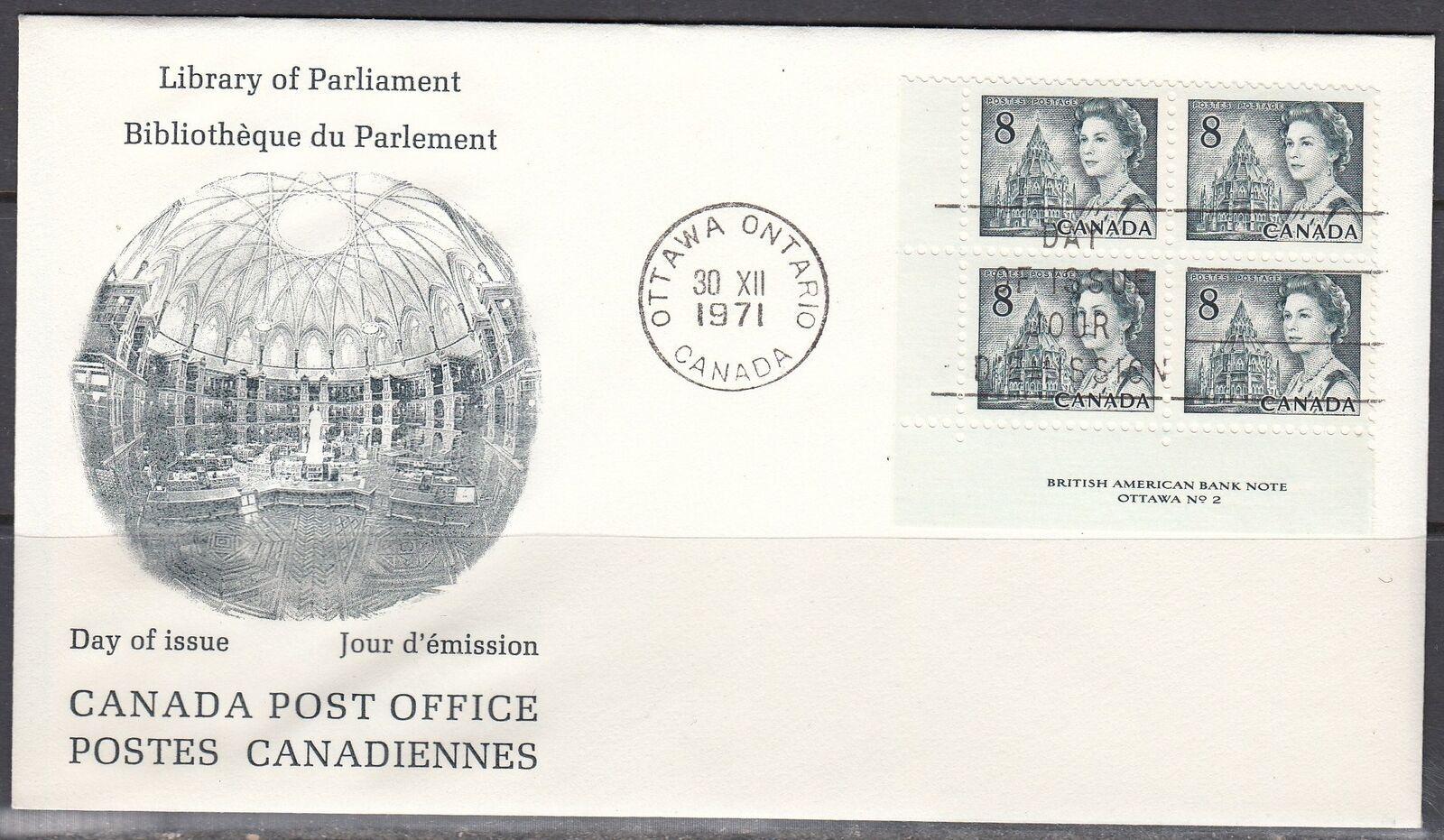 Canada Scott 544 LL Pl #2 Blk FDC - 1967-73 Centennial Issue | Canada ...