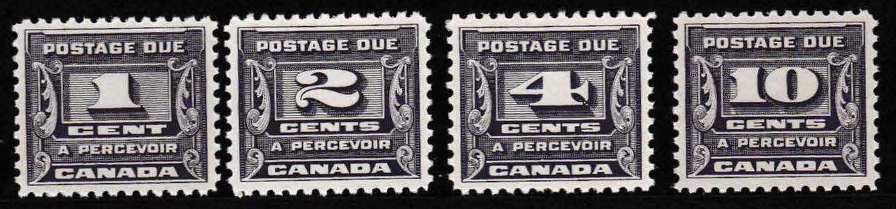 Canada 1933 J11-J14 3rd Postage Due Set Complete (4) XF/NH ...