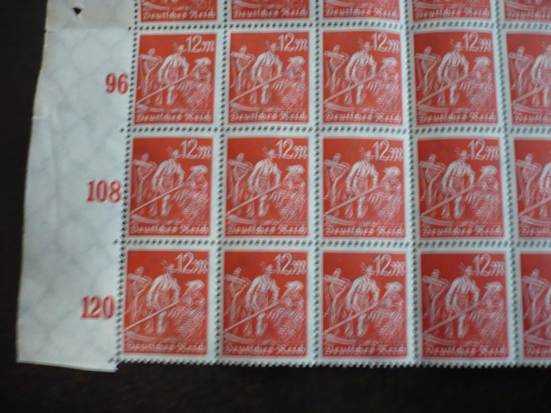 Stamps - Germany - Scott# 223 - Mint Never Hinged Sheet of 100 Stamps ...