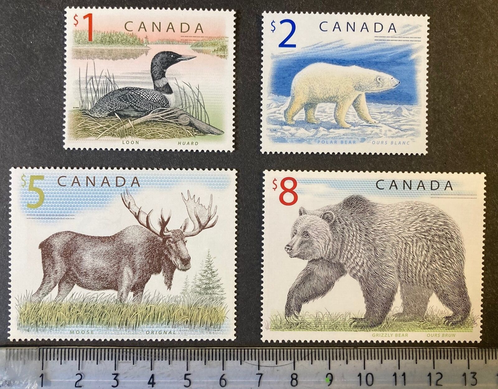 Canada 1997 fauna loon moose polar grizzly bear sg1756/59/62/62b MNH ...
