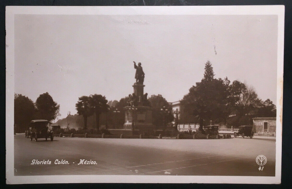 Vintage Glorieta de Cristobal Colon to Columbus Ohio Real Photo ...