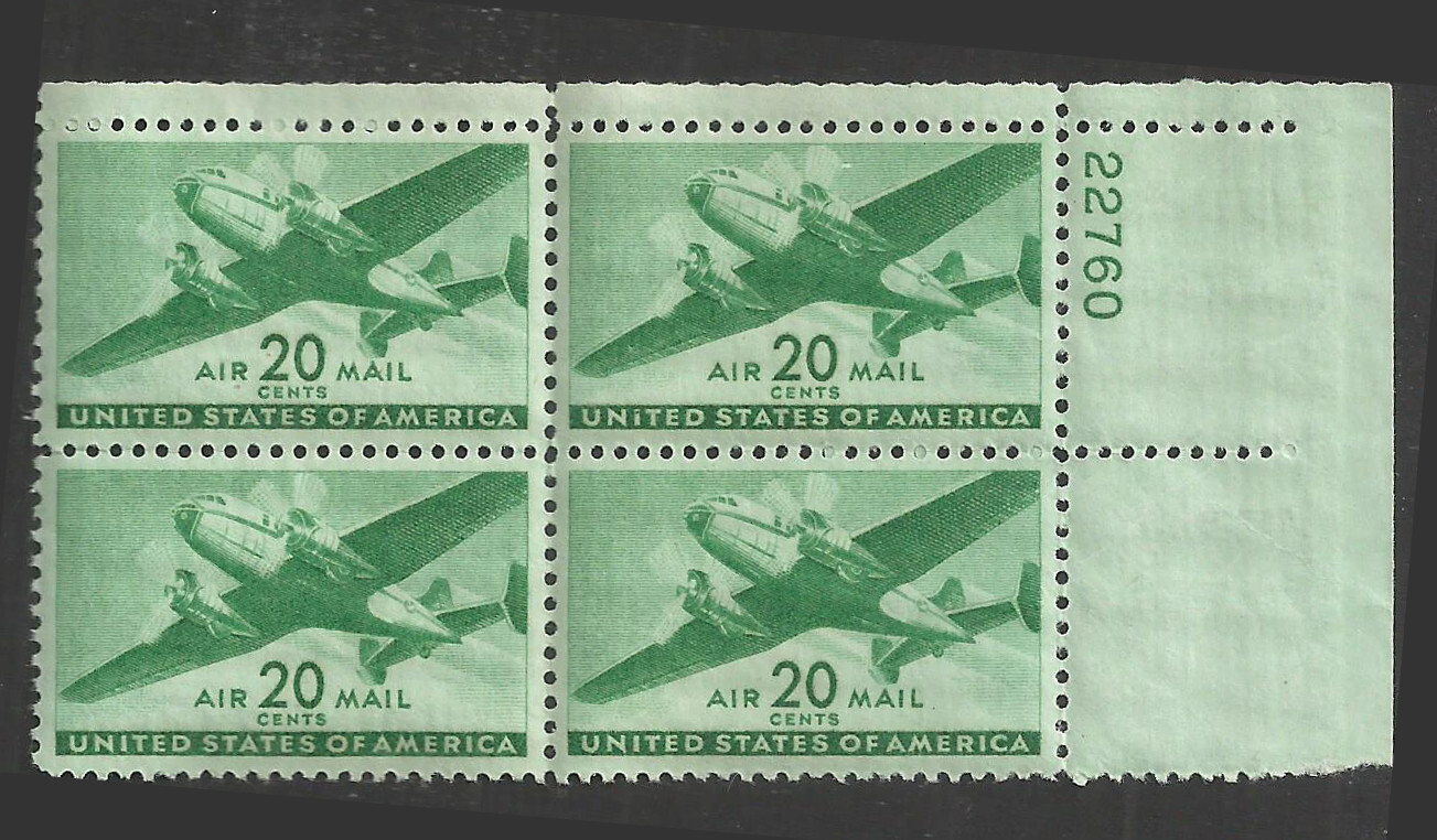 # C29 Mint Never Hinged ( MNH ) Plate Block Twin Motored Transport ...