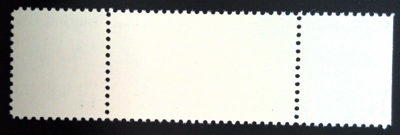 Scott #1856C - 14c Slate Green - Strip of 4, with imperf pair in ...