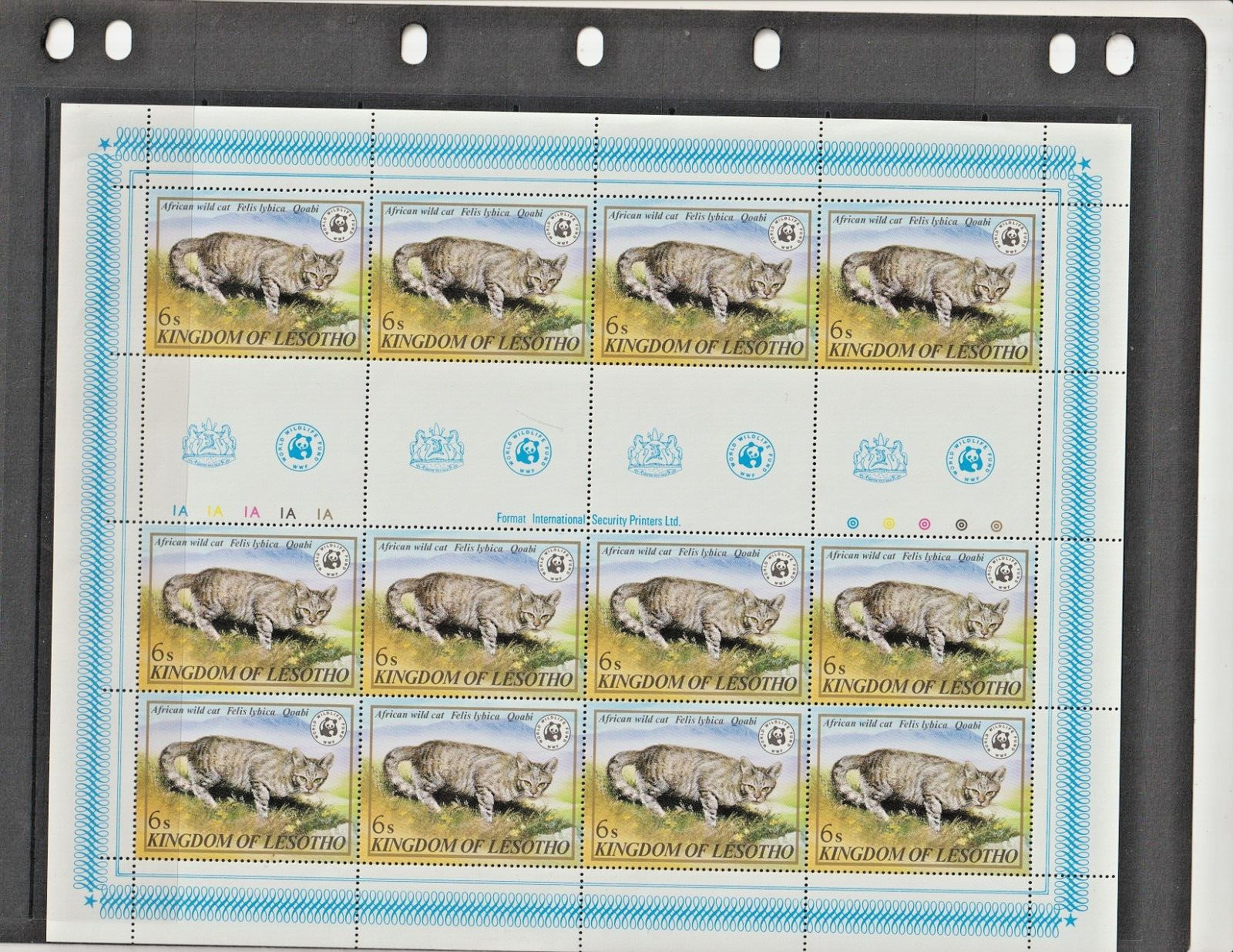 Kingdom of Lesotho Scott 351 1982 MNH Sheet, WWF, Wild Animals, African ...