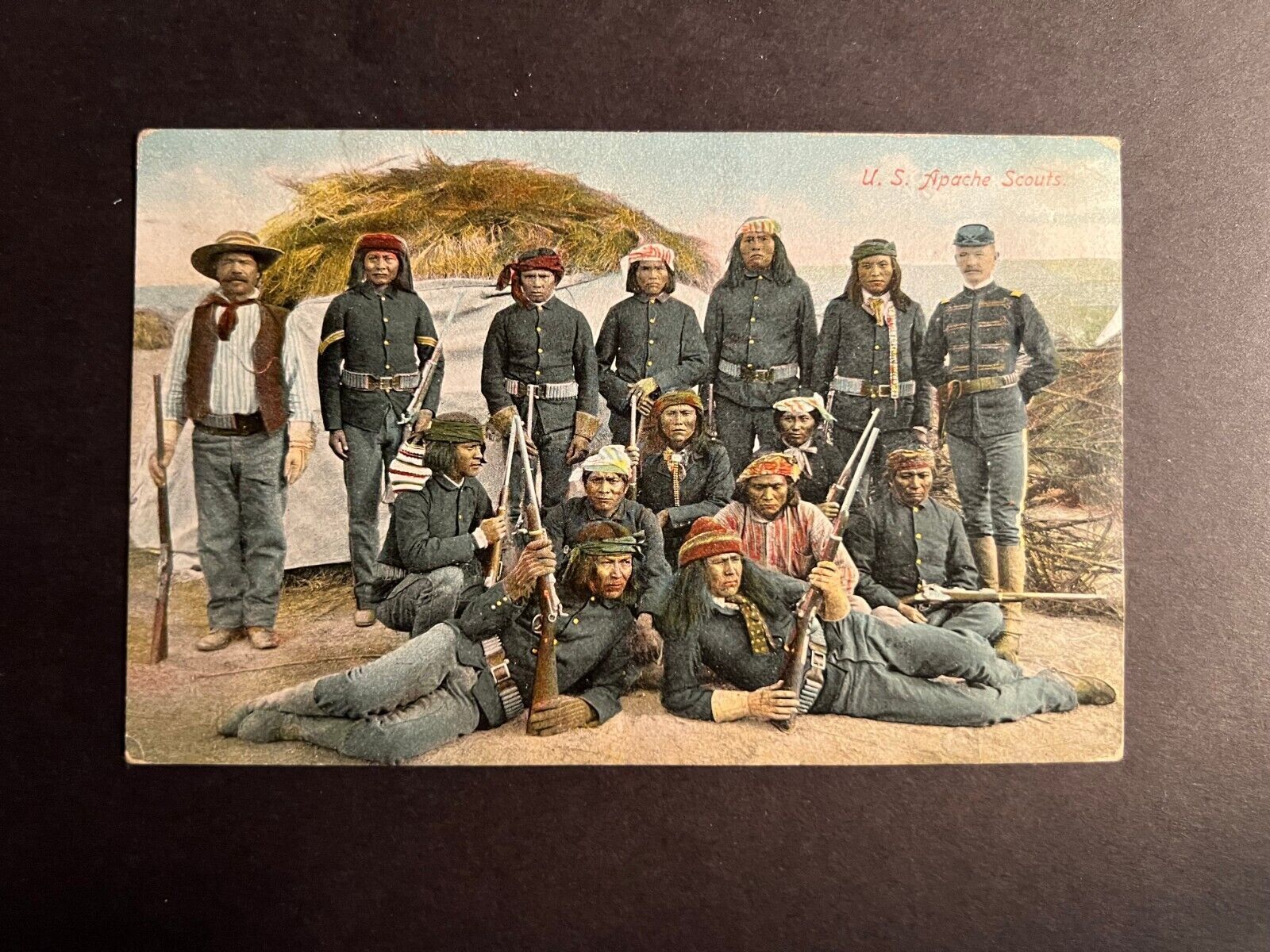 1910 USA Postcard Cover Los Angeles CA to Butte MT Apache Scouts ...
