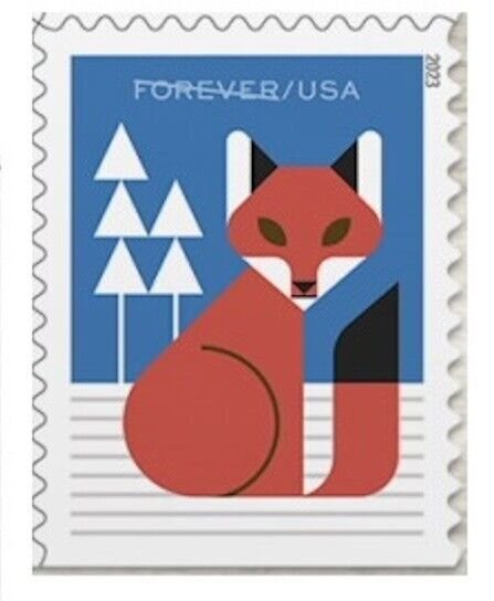 US 5825 Winter Woodland Animals Fox forever single (1 stamp) MNH 2023 ...