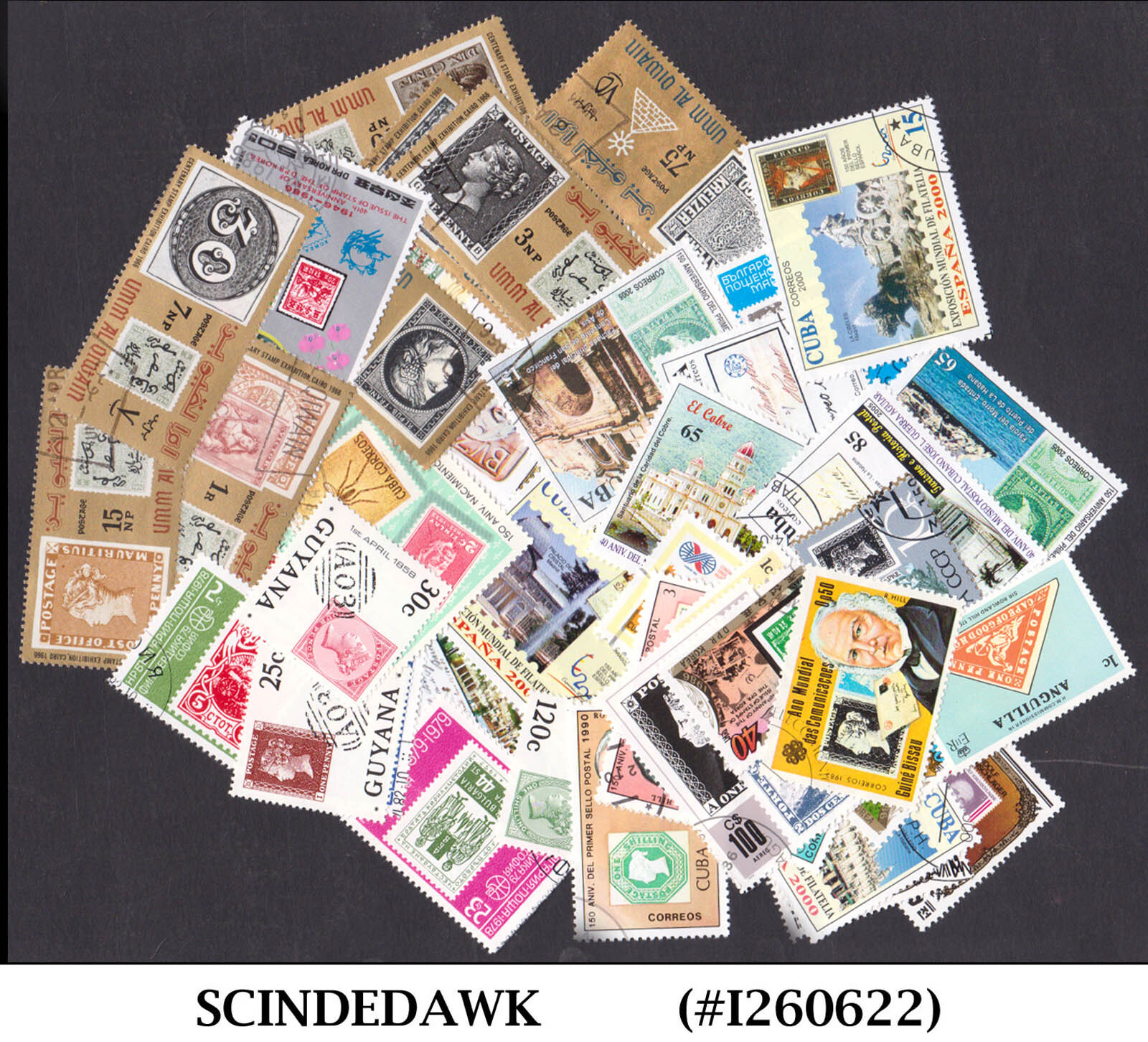 Collection of Philatelic Exhibition Stamps From Diff. Countries - 50v ...