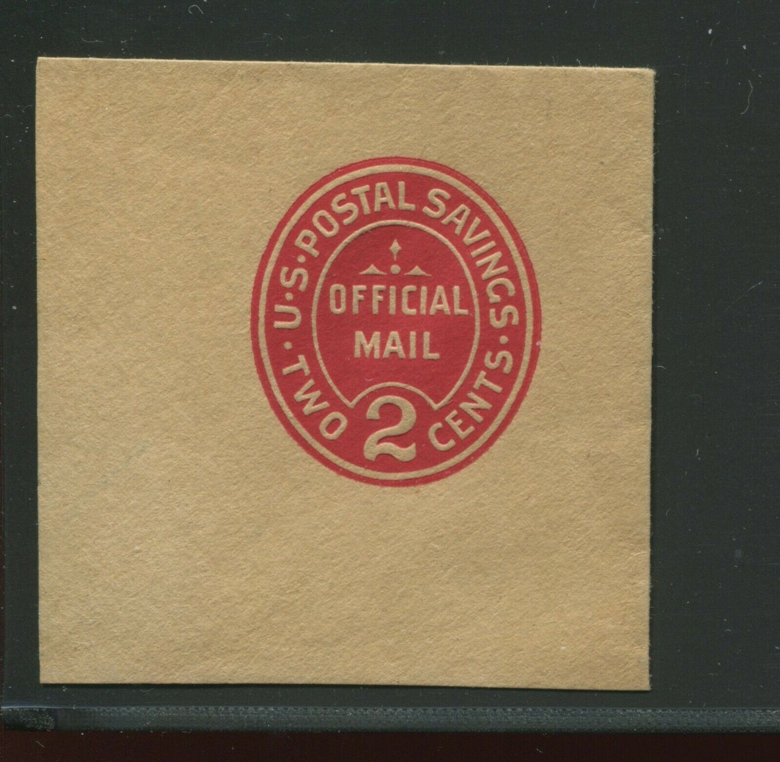 UO72a US Postal Savings RARE ERROR Unused Full Corner Cut Square on ...