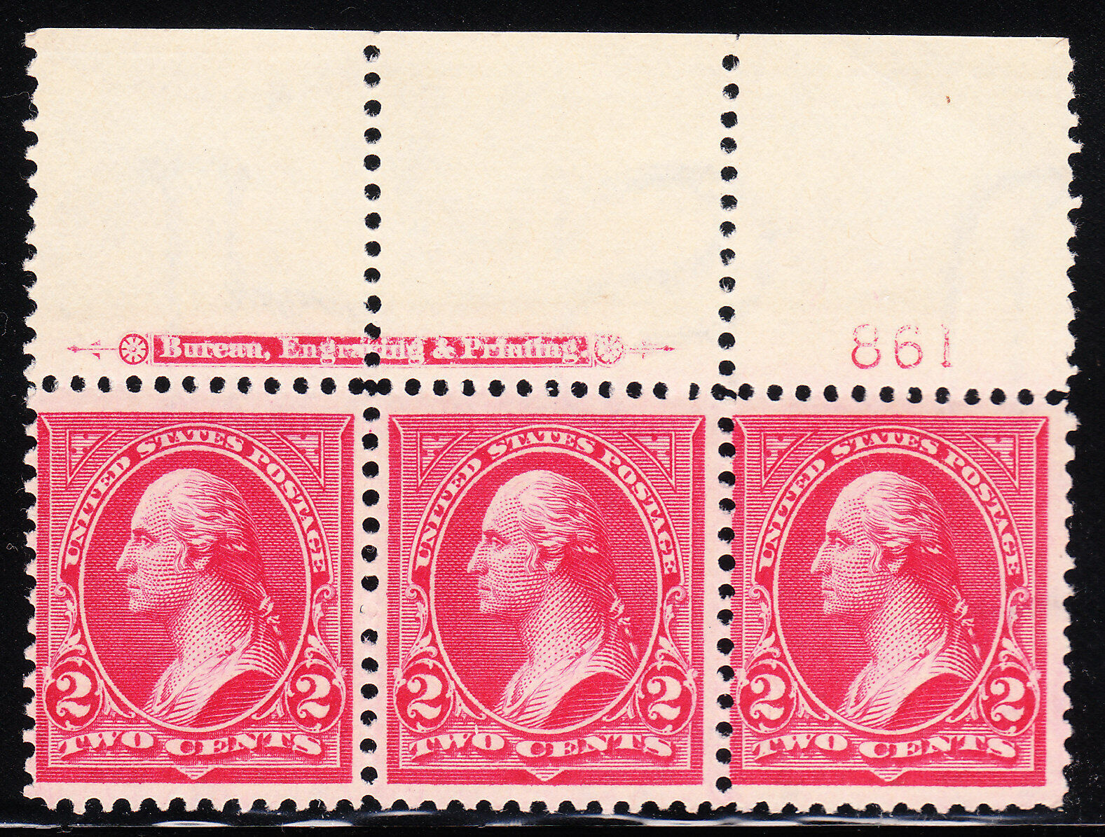 MOstamps - US #279B Mint OG NH Plate # Strip of 3 - Lot # MO-45A SCV ...