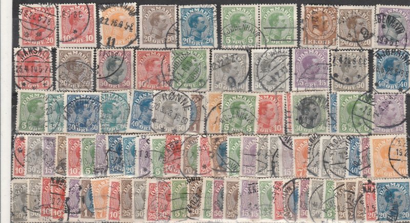 Denmark LG LOT ,King Christian90 Stamps +/_ Used | Europe - Denmark ...
