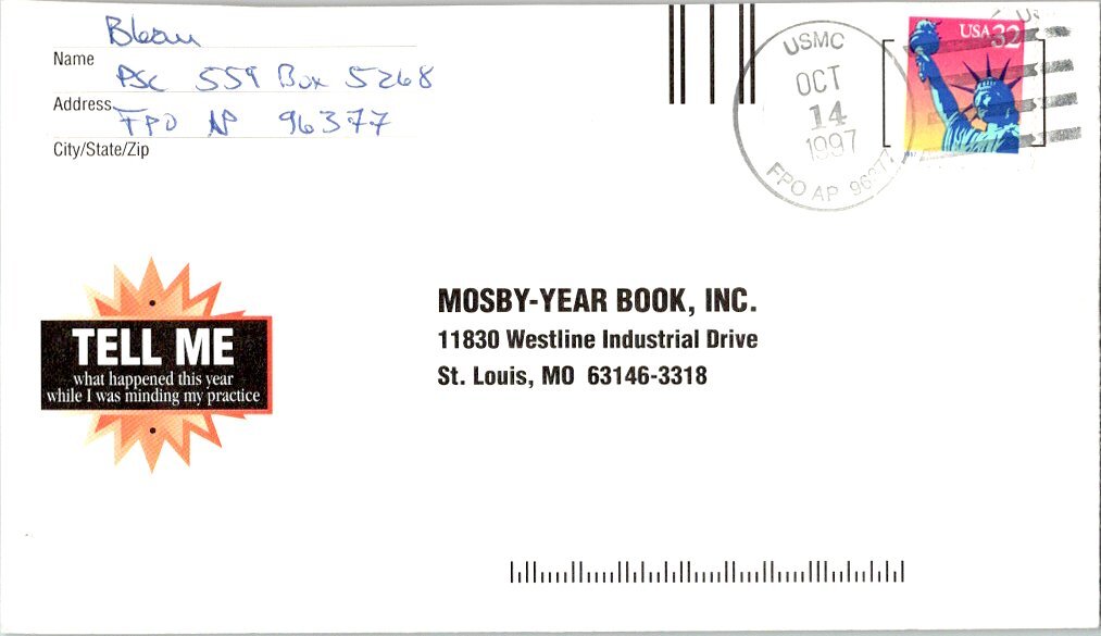 United States Marine Corps 32c Statue of Liberty 1997 USMC, FPO AP ...