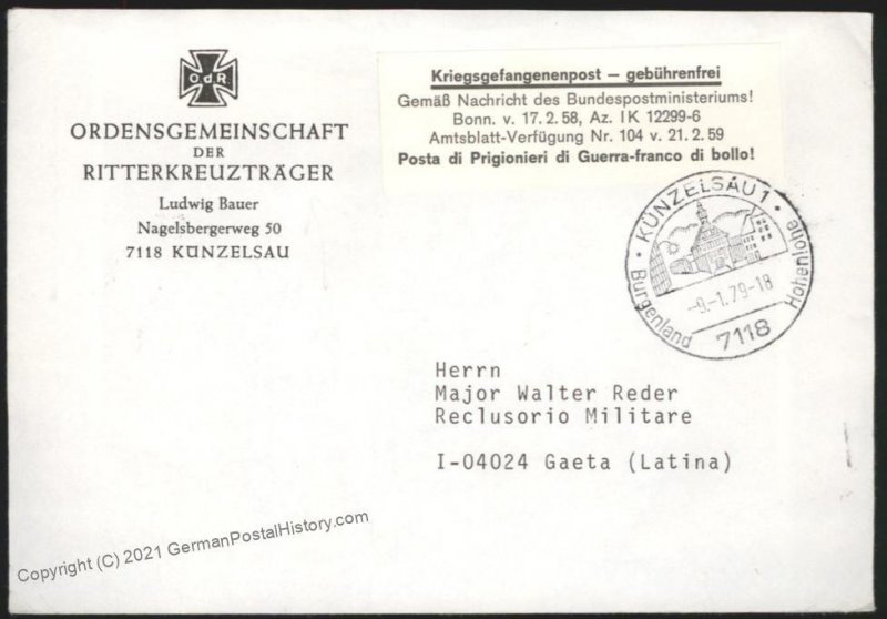 Germany War Crimes Prisoner SS Division Totenkopf Major Walter Reder ...